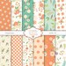 Floral Digital Paper floral Peach Mint and Peach | Etsy