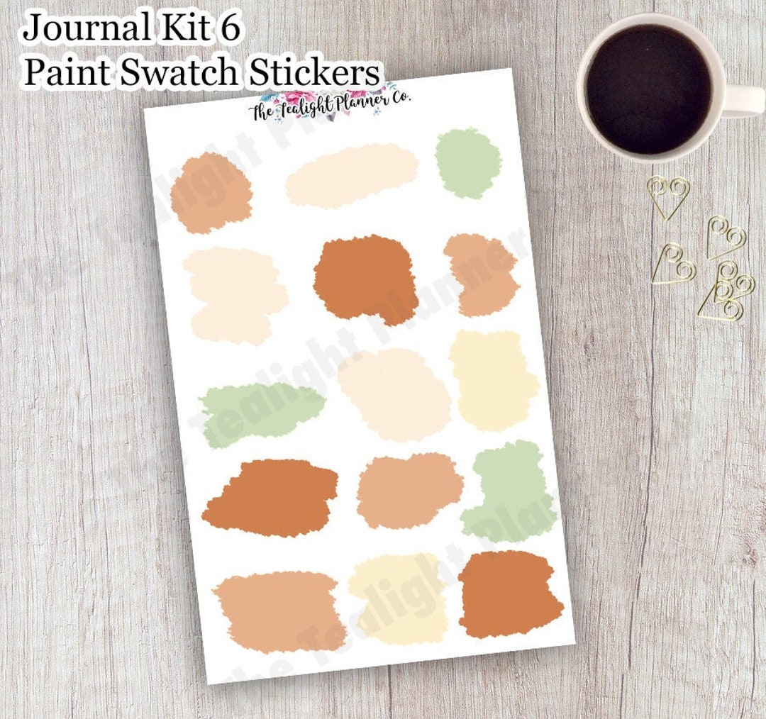 Fall Colors Paint Swatch Stickers, Layering Planner Sticker, Paint ...