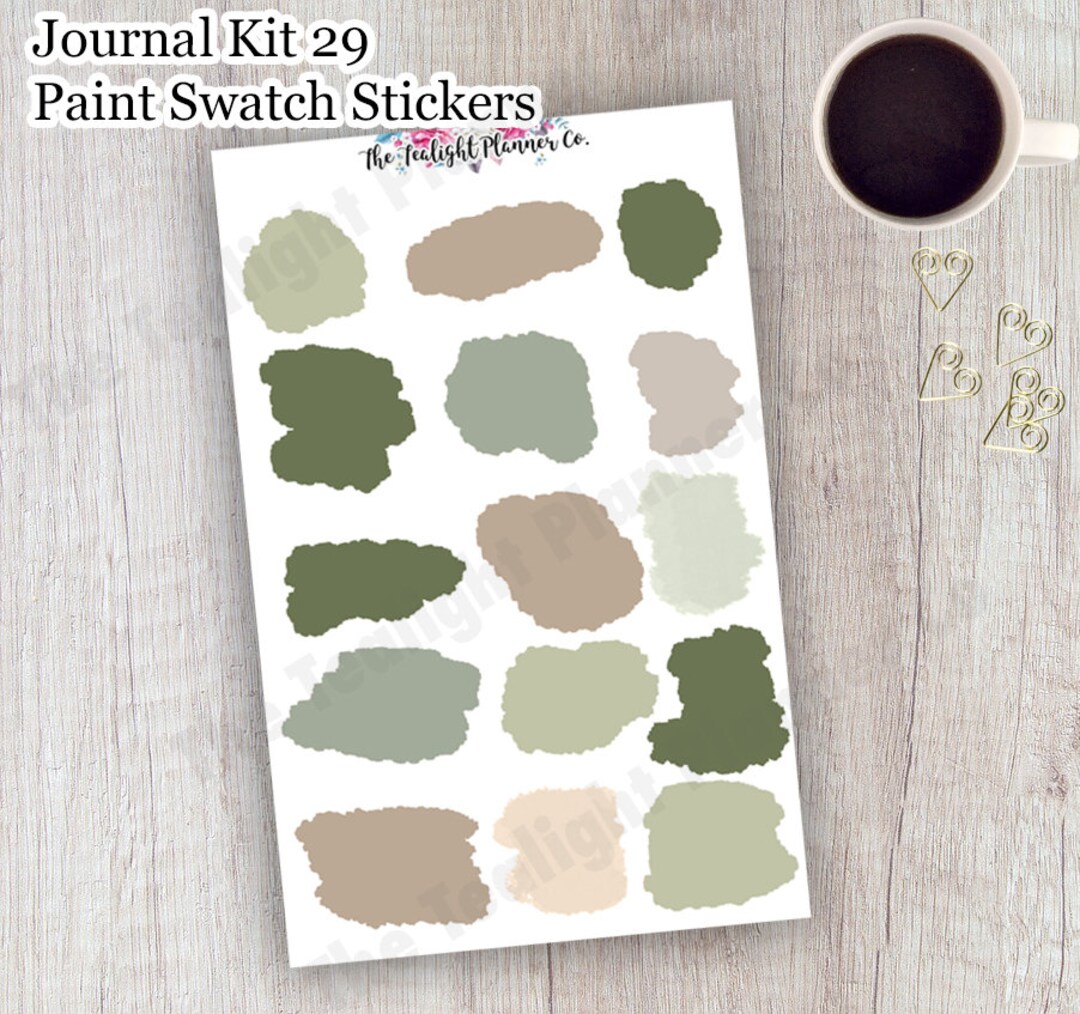 Paint Swatch Stickers, Stickers for Your Planner or Journal, Journaling ...