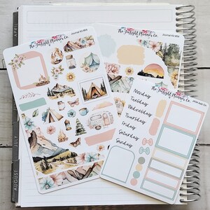 Camping Journal Sticker Kit, Mountain Stickers, Camping Stickers ...