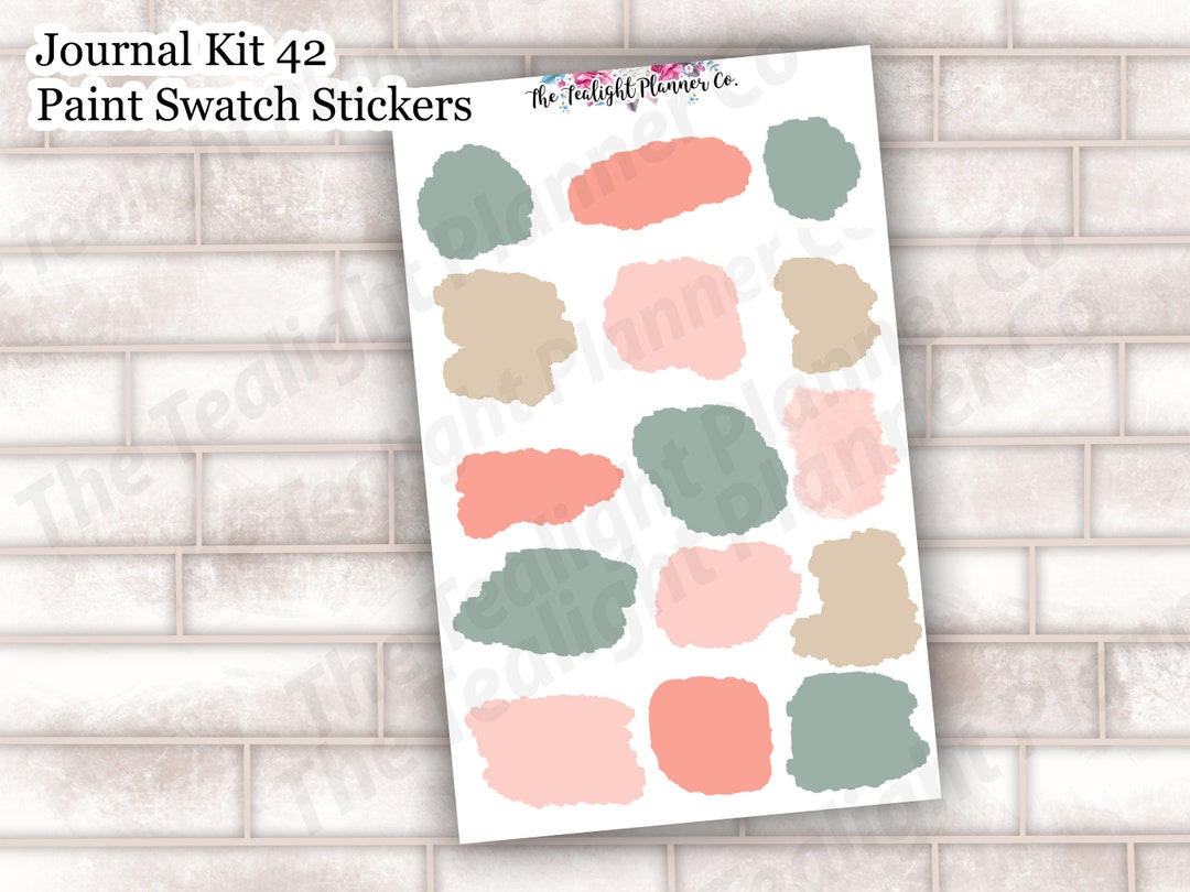 Paint Swatch Stickers for Layering in Your Journal or Planner - Etsy