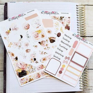 Floral Journal Sticker Kit, Journaling Stickers, Flower Stickers ...