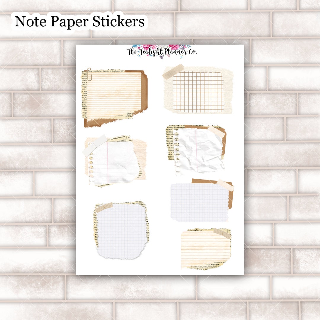 Note Paper Stickers, Notebook Stickers, Stickers for Decorating ...