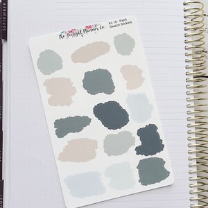 Paint Swatch Stickers, Journal Stickers, Brush Stroke Stickers for ...
