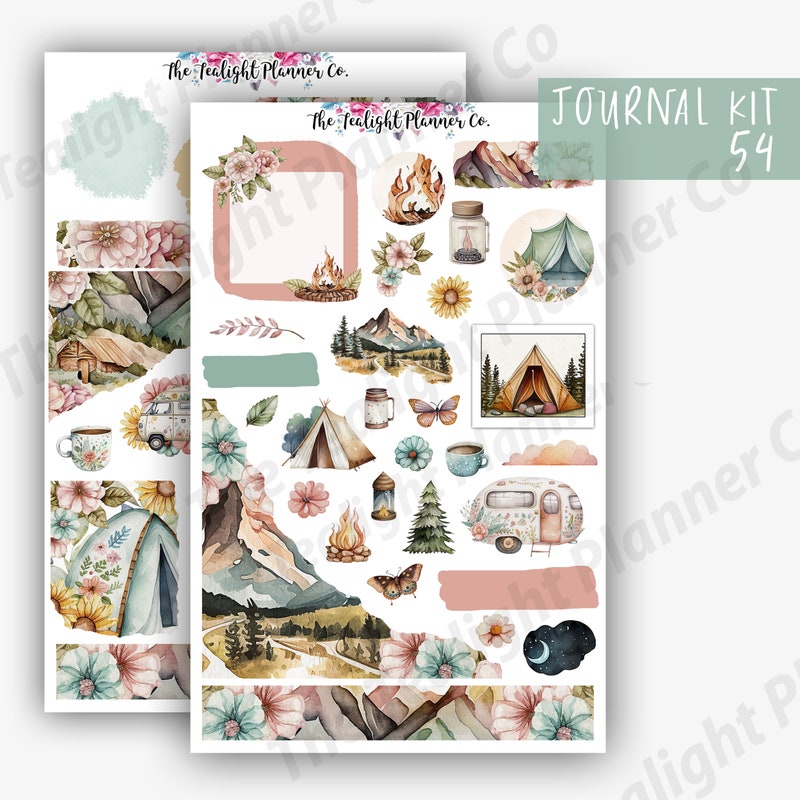 Camp Stickers - Etsy