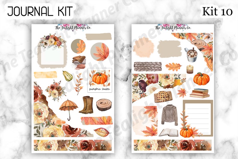 Fall Journal Sticker Kit Fall Stickers Fall Journal - Etsy