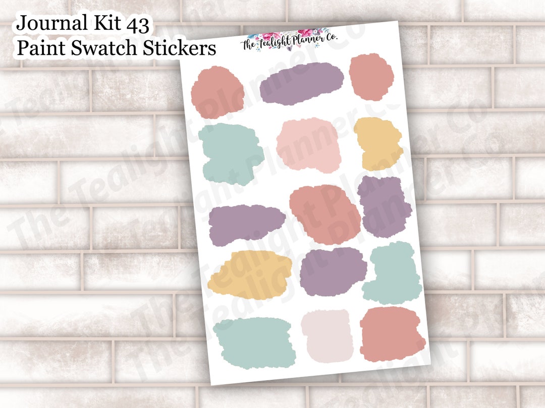 Paint Swatch Stickers, Brush Stroke Sticker, Stickers for Layering in ...
