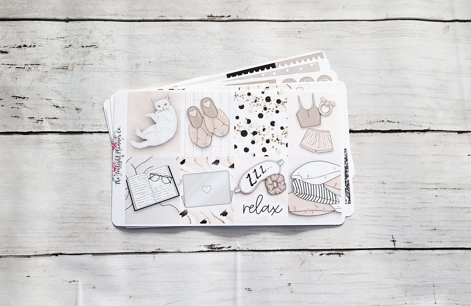 Relax at Home Sticker Kit Lazy Day Stickers Vertical Sticker - Etsy