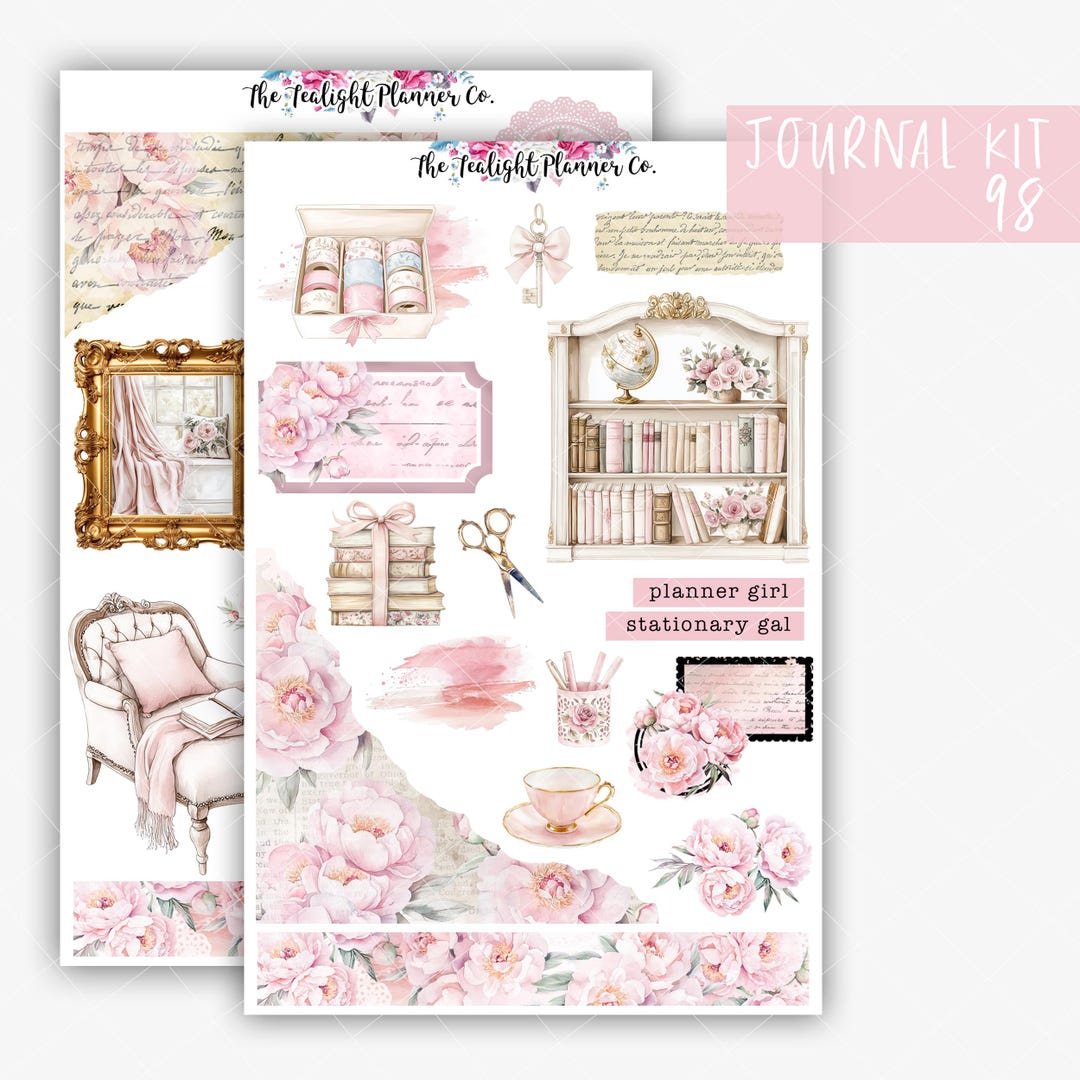 Glam Plans Journal Sticker Kit, Girly Planner Stickers, Planner Girl ...