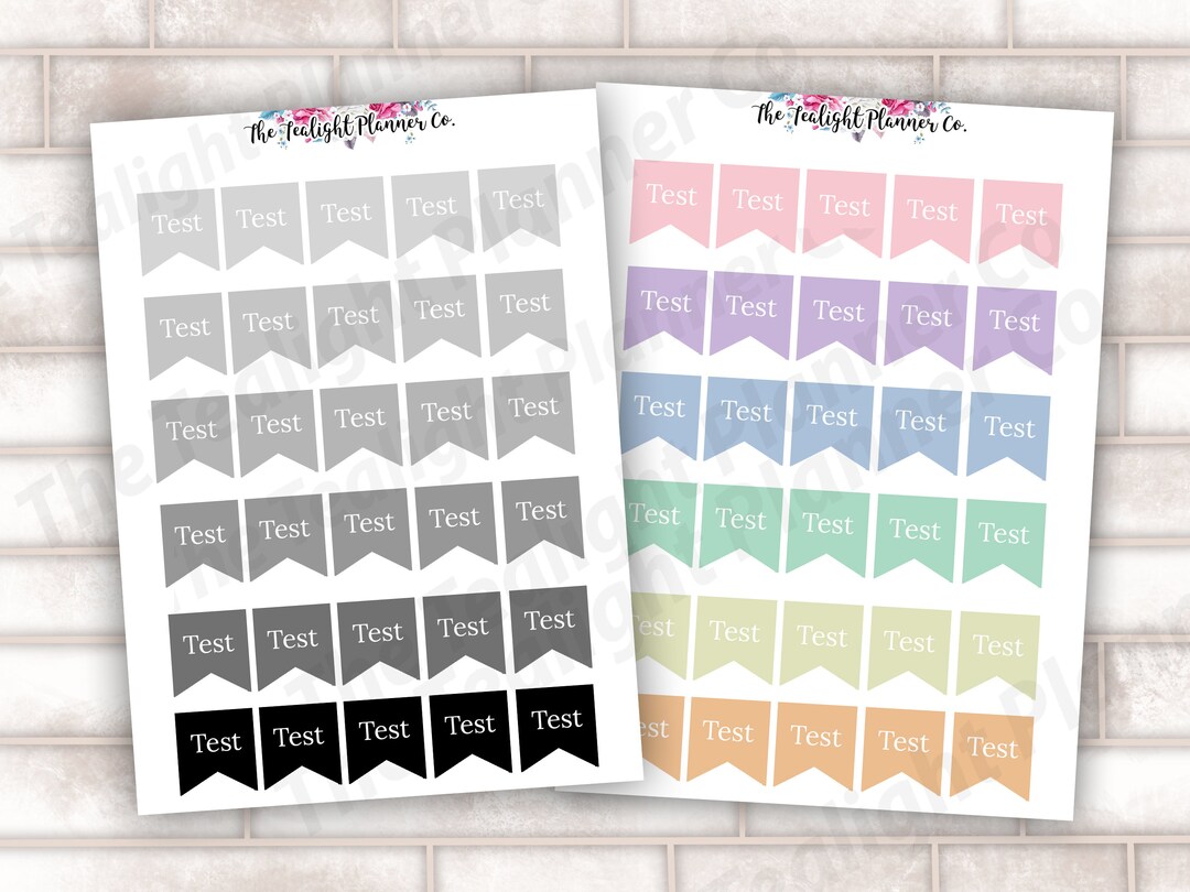 Test Banner Sticker, Homeschool Planner Sticker, Homeschool Sticker ...