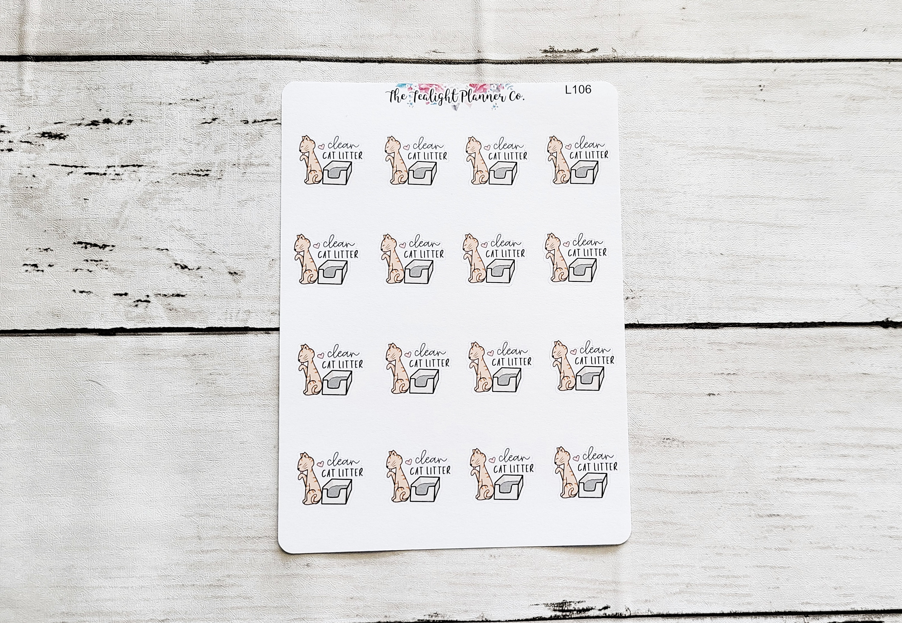 Clean Cat Litter Sticker Cat Litter Box Sticker Chore - Etsy