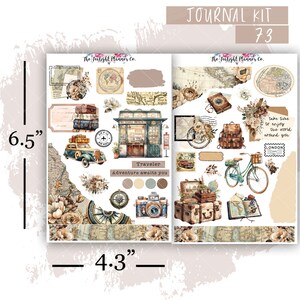 Traveler Journal Sticker Kit, Travel Stickers, Travel Journal Stickers ...