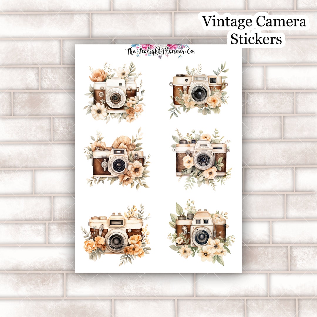 Vintage Camera Stickers, Decorative Stickers, Stickers for Journaling ...