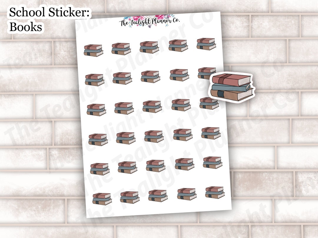 Books Planner Sticker, Reading Sticker, Book Sticker, Homeschool ...