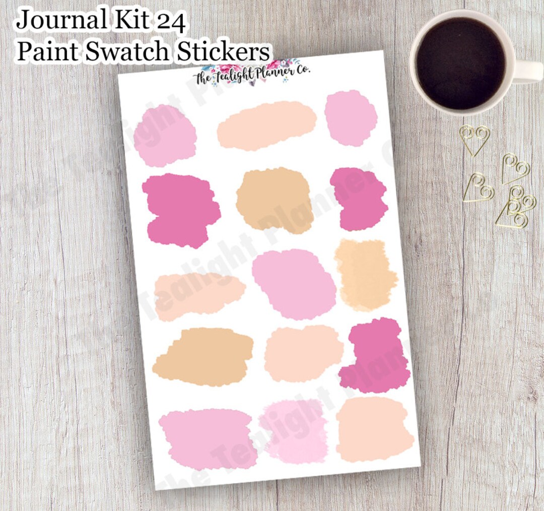 Paint Swatch Stickers Brush Stroke Stickers Stickers for - Etsy