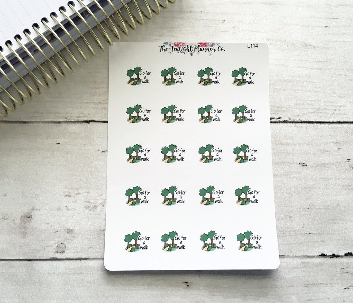 Go for A Walk Sticker Walk Planner Sticker Walking Sticker - Etsy