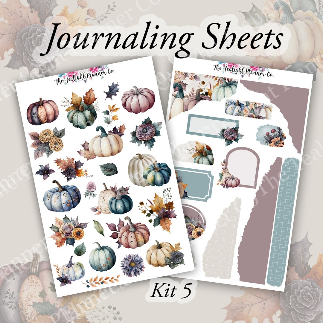 Fall Stickers for Journaling and Planning, Pumpkin Stickers, Autumn ...