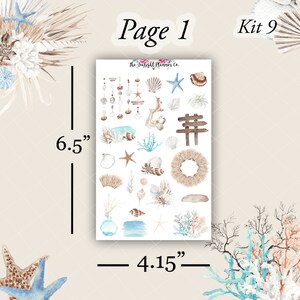 Boho Beach Journal Stickers, Beach Planner Stickers, Beach Theme ...
