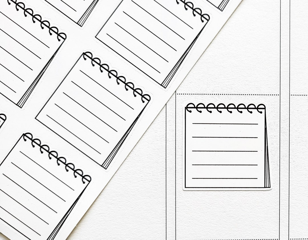 Doodle Notepad Sticker, Functional Planner Sticker, Notebook Sticker ...