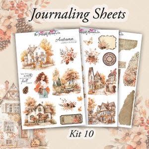 Fall Cottage Journal Stickers, Fall Journal Stickers, Autumn Stickers ...