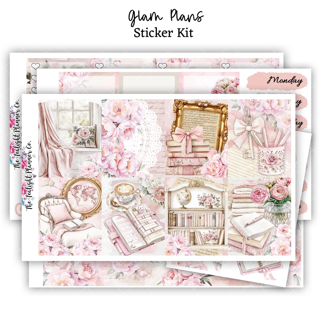 Glam Plans Sticker Kit, Planner Girl Sticker Kit, Weekly Sticker Kit ...