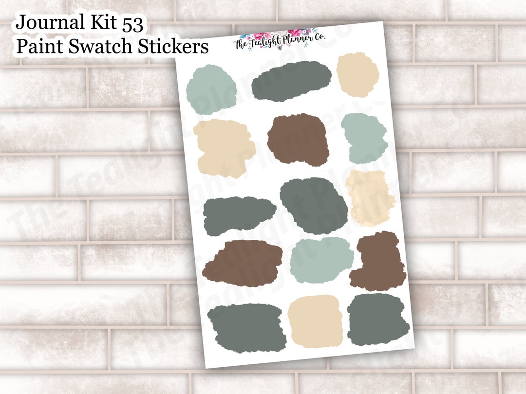 Paint Swatch Stickers, Brush Stroke Stickers, Paint Splatter Sticker ...