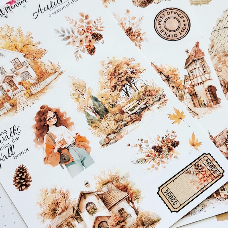 Autumn Stickers - Etsy