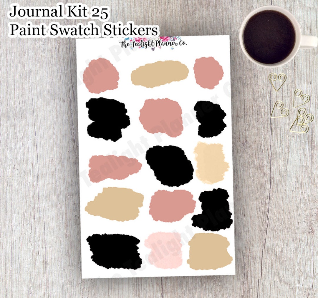 Paint Swatch Stickers Journal Stickers Journaling Stickers - Etsy