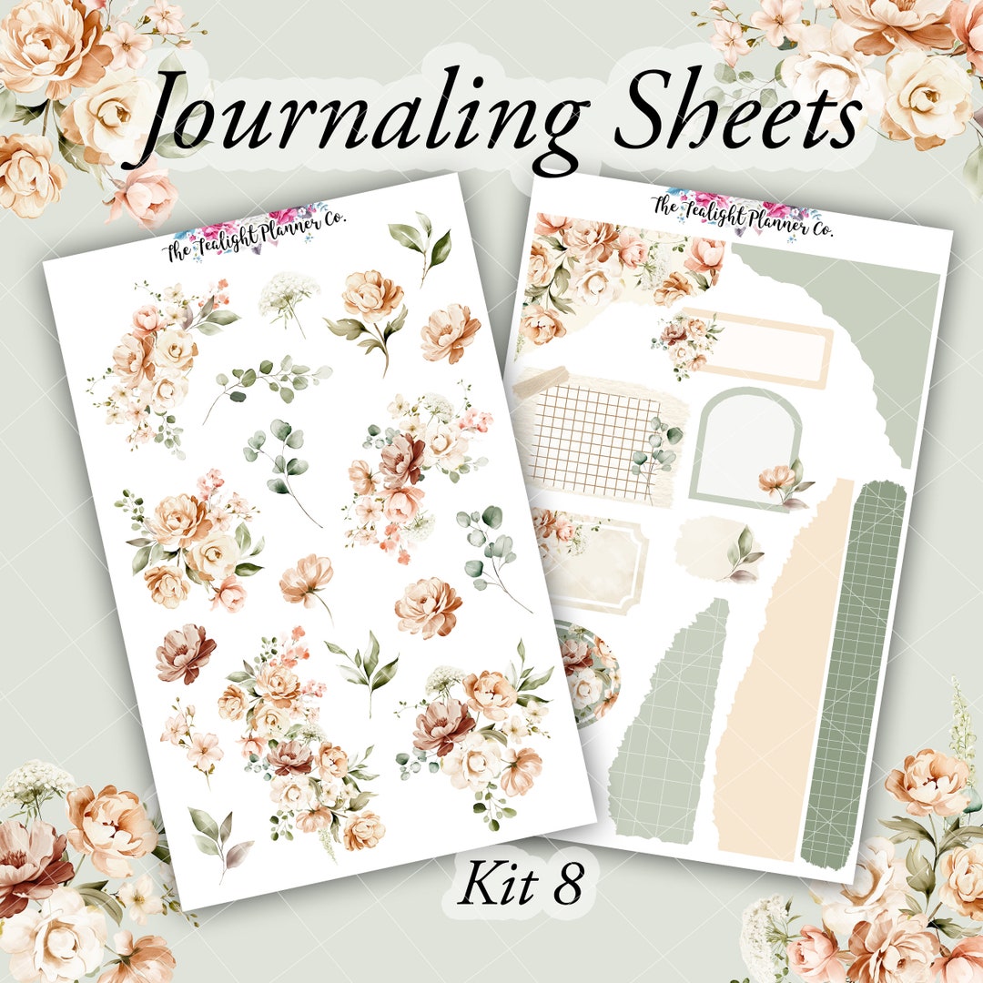 Floral Journal Stickers, Flower Stickers for Journaling, Decorative ...