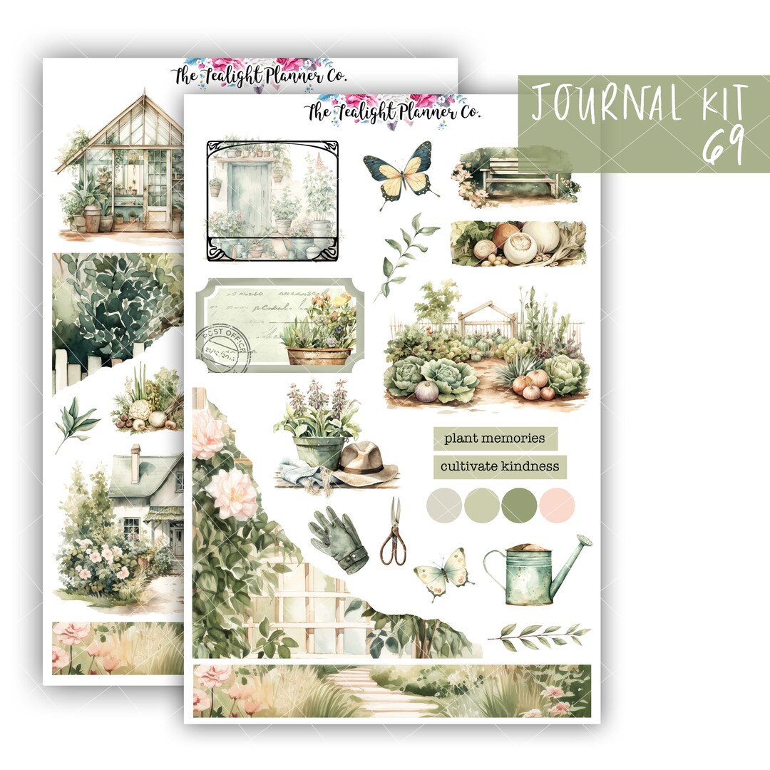 Gardening Journal Sticker Kit, Plant Journal Stickers, Stickers for ...