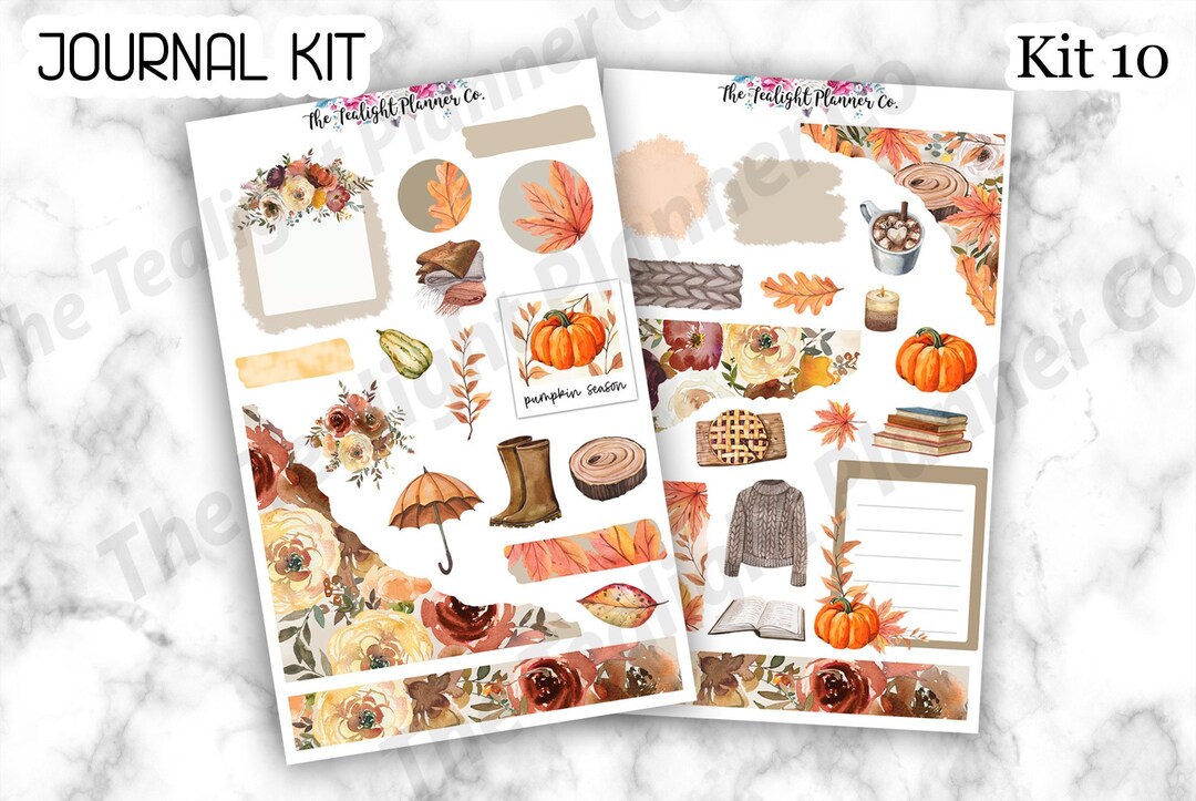 Fall Journal Sticker Kit, Fall Stickers, Fall Journal Stickers, Sweater ...