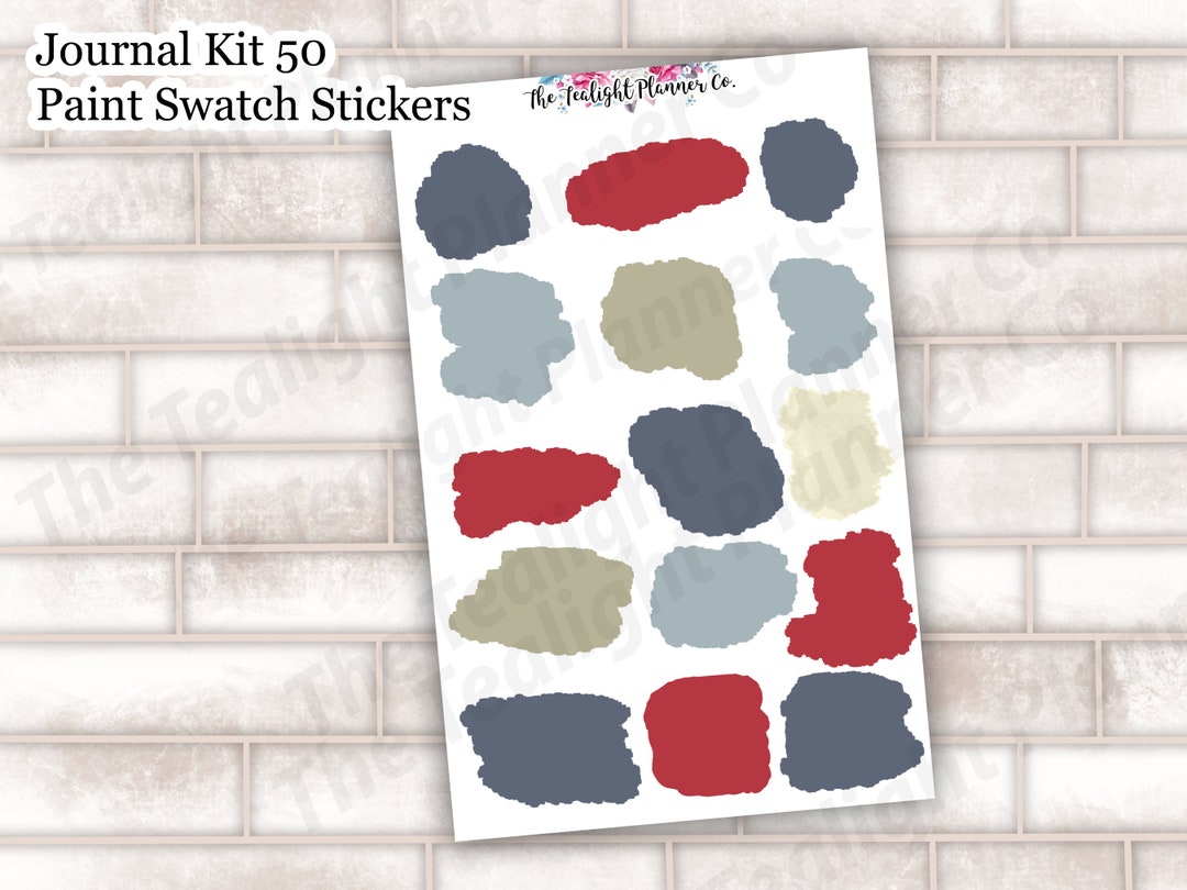 Paint Swatch Stickers Independence Day Color Stickers Brush - Etsy