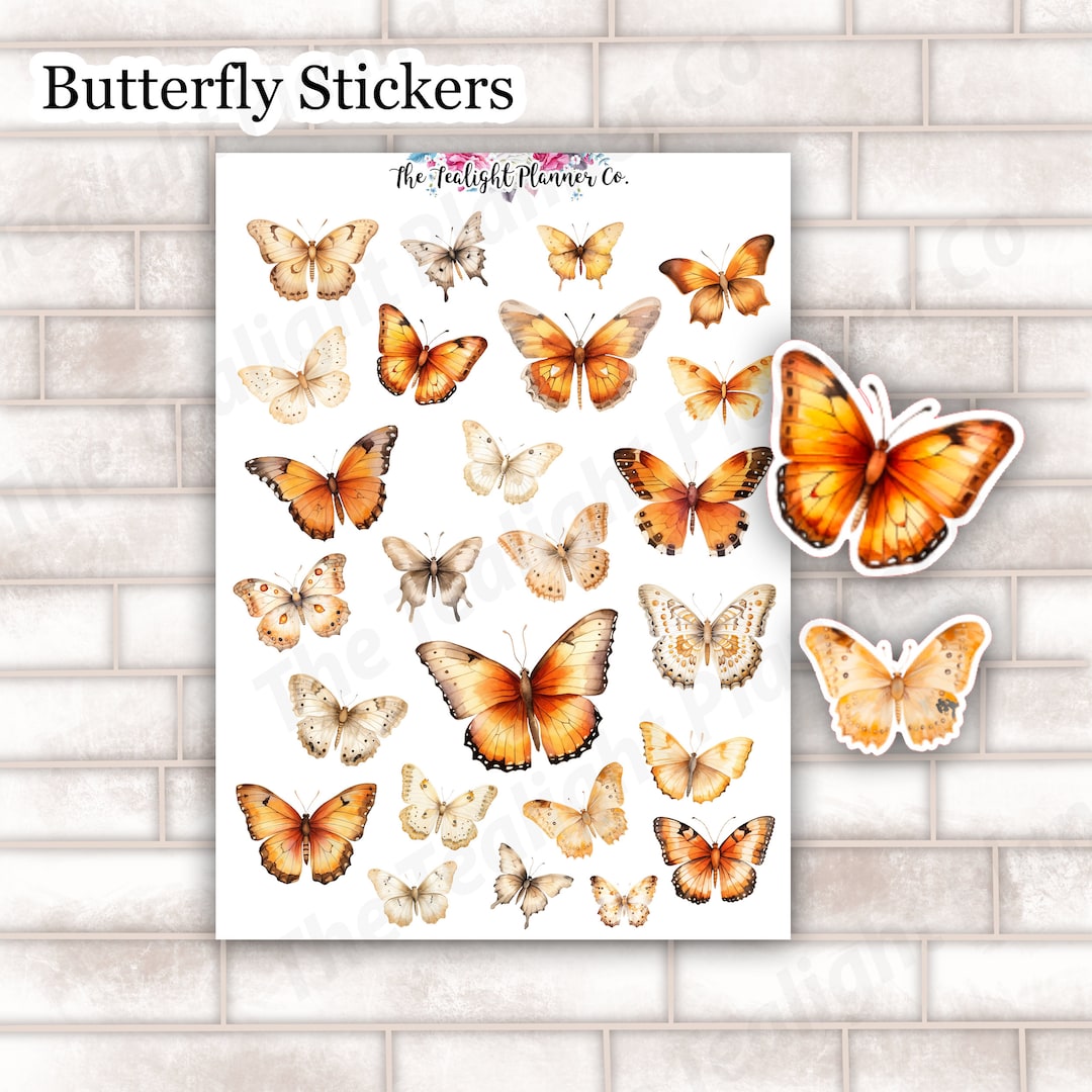 Butterfly Stickers, Butterfly Planner Stickers, Decorative Stickers ...