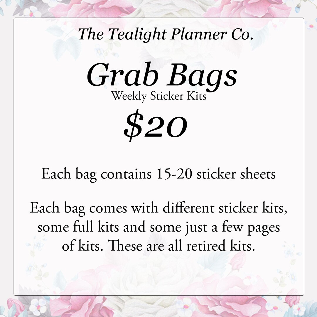 Sticker Grab Bag, Sticker Pack, Mystery Stickers, Weekly Sticker Kit ...