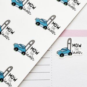 Mow Lawn Sticker Cut the Grass Sticker Lawn Mower Sticker - Etsy