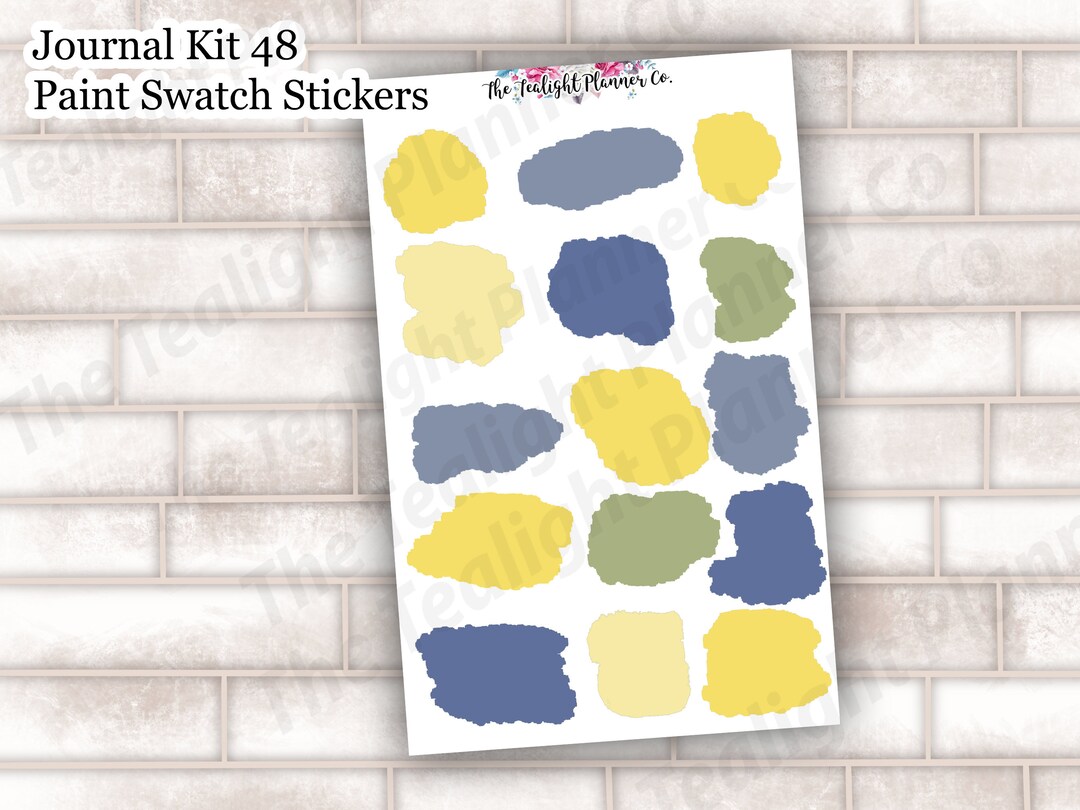 Paint Swatch Stickers for Journaling or Planning, Decorative Planner ...