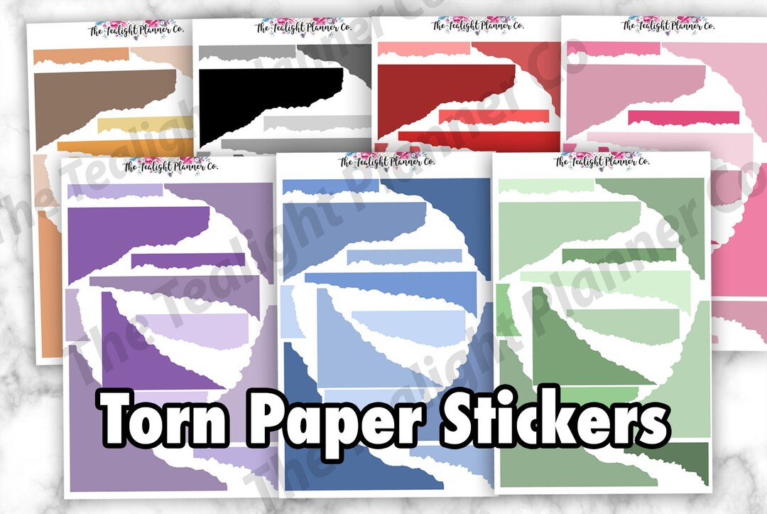 Torn Paper Journaling Stickers, Torn Paper Stickers, Journal Stickers ...