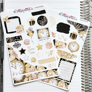 Happy New Year Journal Sticker Kit, New Years Journal Stickers, New ...