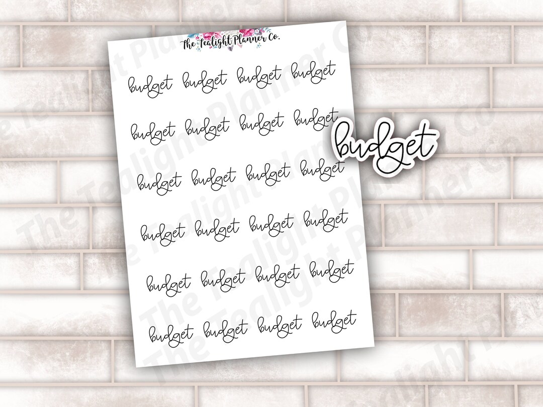Budget Stickers, Budget Planner Stickers, Script Planner Stickers ...