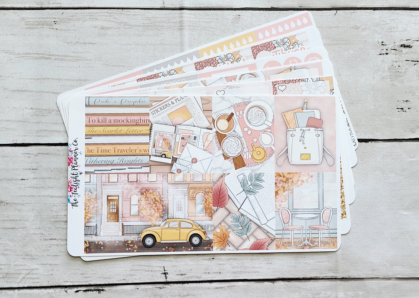 Books and Coffee Sticker Kit Fall Stickers Fall Sticker Kit - Etsy