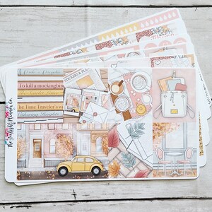Books and Coffee Sticker Kit, Fall Stickers, Fall Sticker Kit, Fall ...