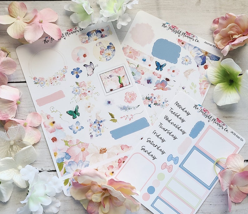 Spring Journal Sticker Kit Spring Stickers Spring Journal - Etsy