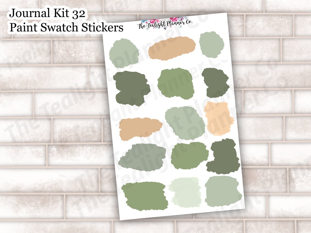 Paint Swatch Stickers, Stickers for Your Planner or Journal, Layer ...