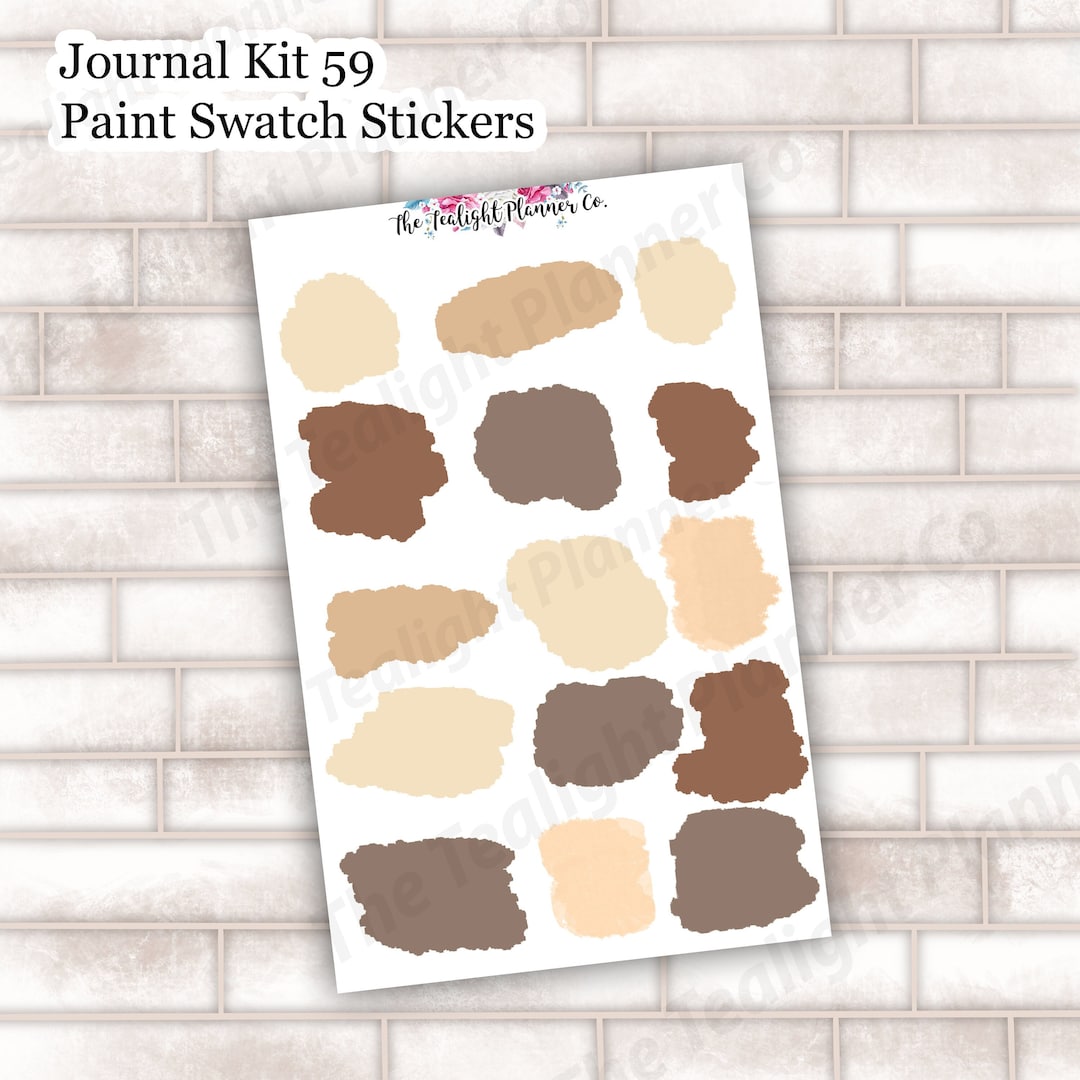Paint Swatch Stickers for Layering in Your Planner or Journal, Planner ...