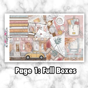 Books and Coffee Sticker Kit, Fall Stickers, Fall Sticker Kit, Fall ...