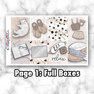 Relax at Home Sticker Kit Lazy Day Stickers Vertical Sticker - Etsy