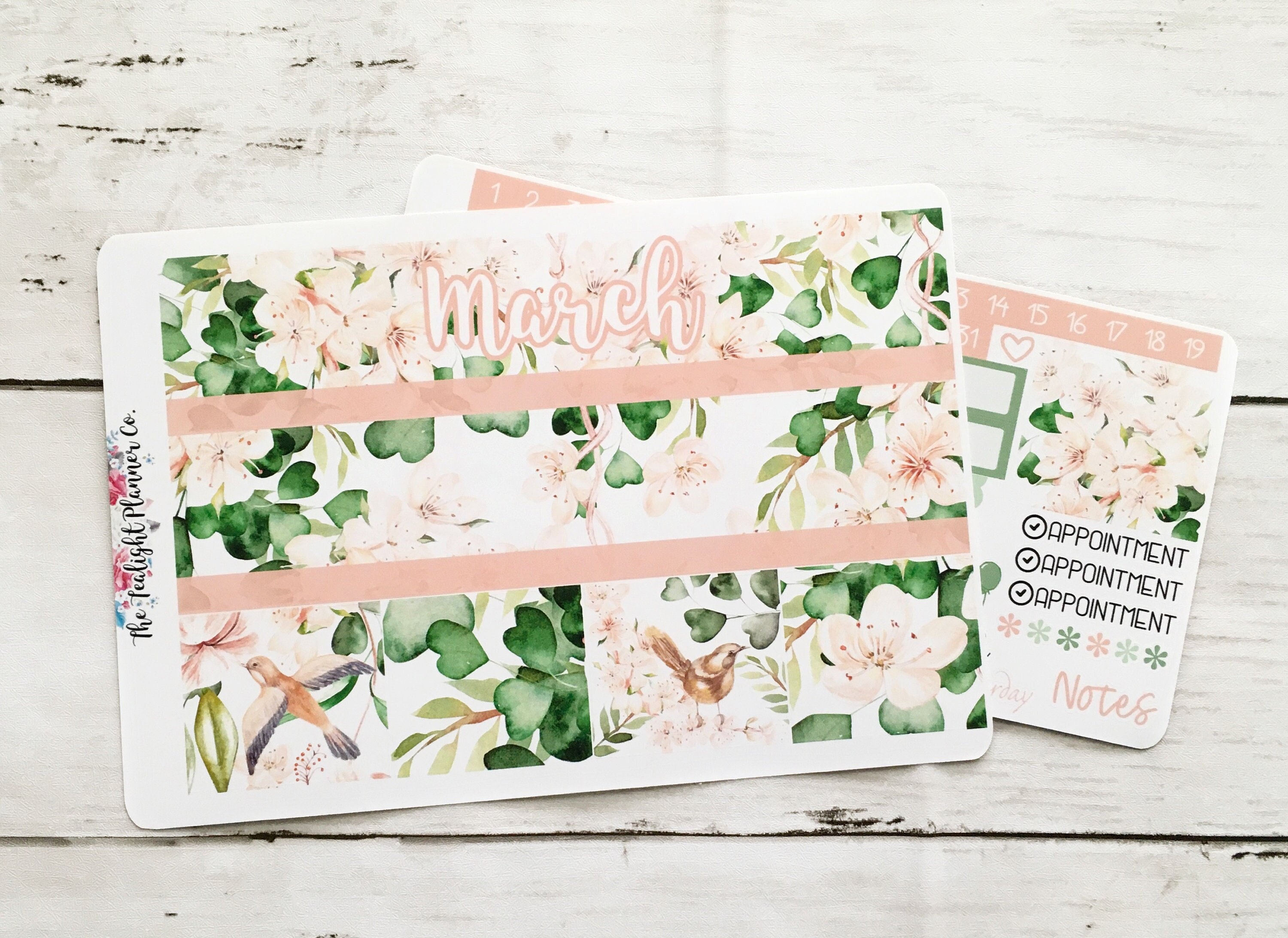 Paper & Party Supplies March Stickers Monthly Planner Kit Spring ...