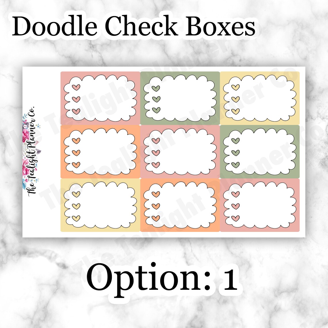 Doodle Checklist Boxes for Your Planner Half Box Planner - Etsy