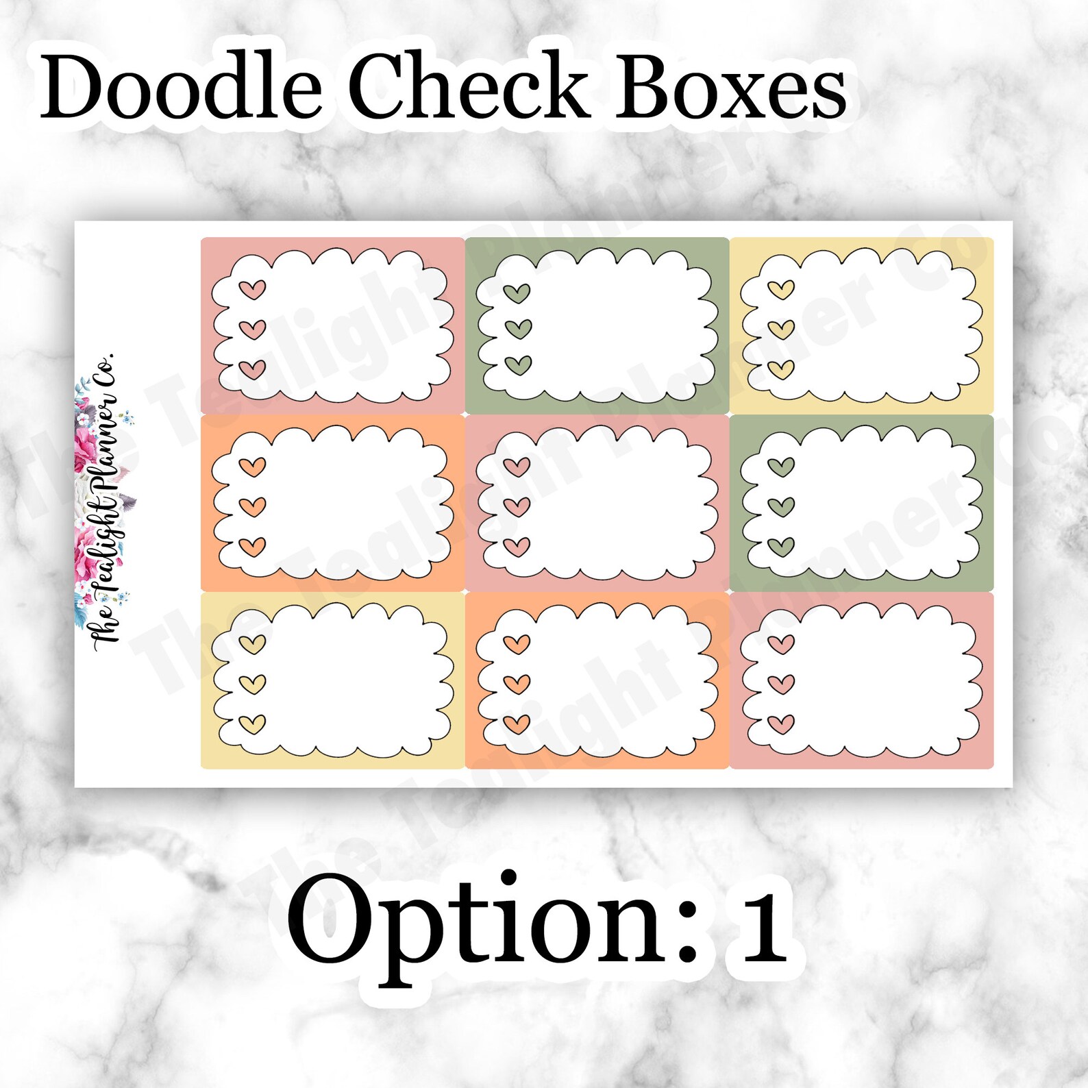 Doodle Checklist Boxes for Your Planner Half Box Planner - Etsy