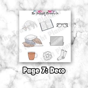 Relax at Home Sticker Kit Lazy Day Stickers Vertical Sticker - Etsy